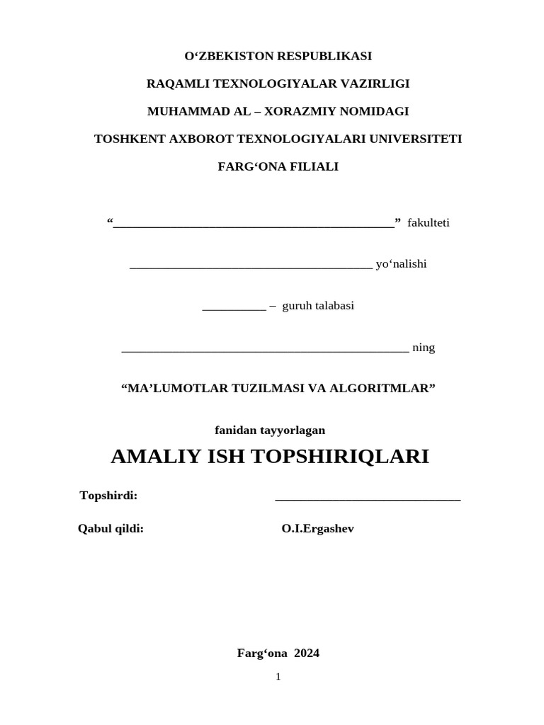 Umidjon Kompiyuter Algaritimlari | PDF