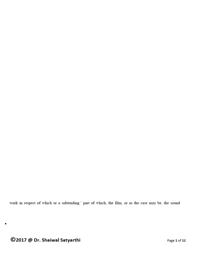 Meaning and Subject Matter of Copyright | PDF | Patent | Substantial ...