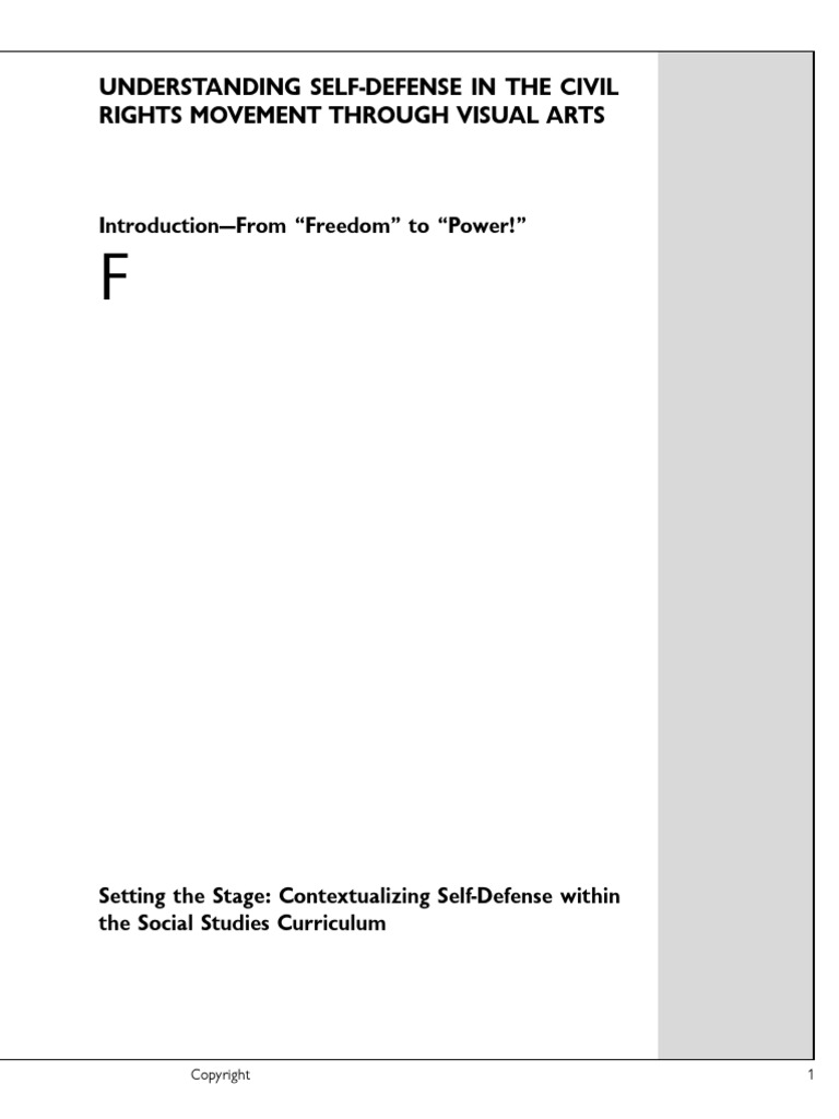 Self-Defense in Civil Rights Movement | PDF | Black Power | Nonviolence