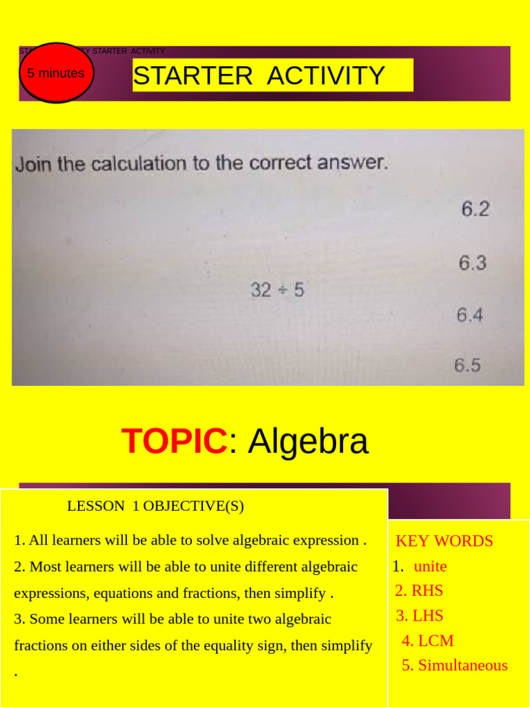 Algebra Basics: Expressions & Equations | PDF | Equations ...