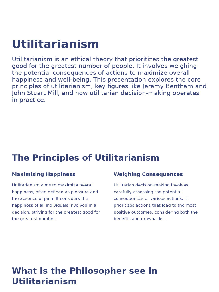 Utilitarianism | PDF