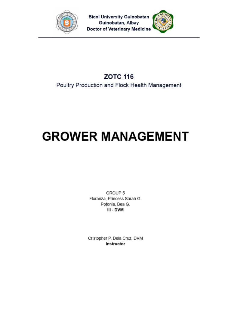 Poultry Grower Management Guide | PDF | Poultry Farming | Hyperthermia