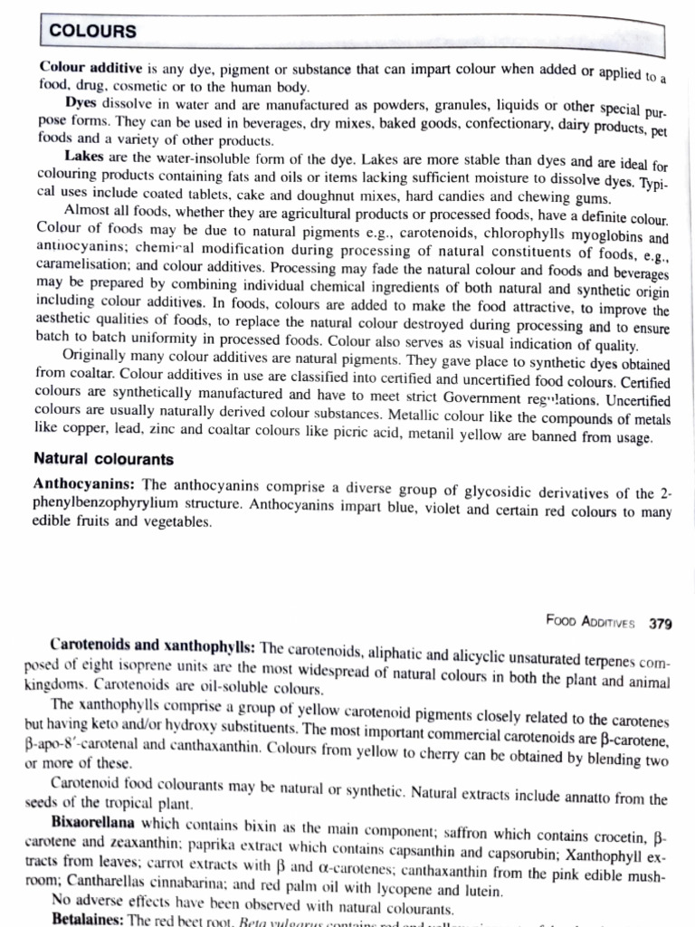 Food Flavors and Colors | PDF | Taste | Carotenoid