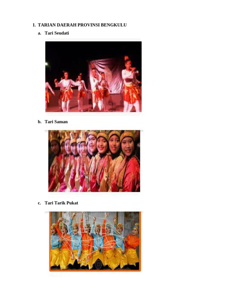 Tarian Daerah Provinsi Bengkulu | PDF