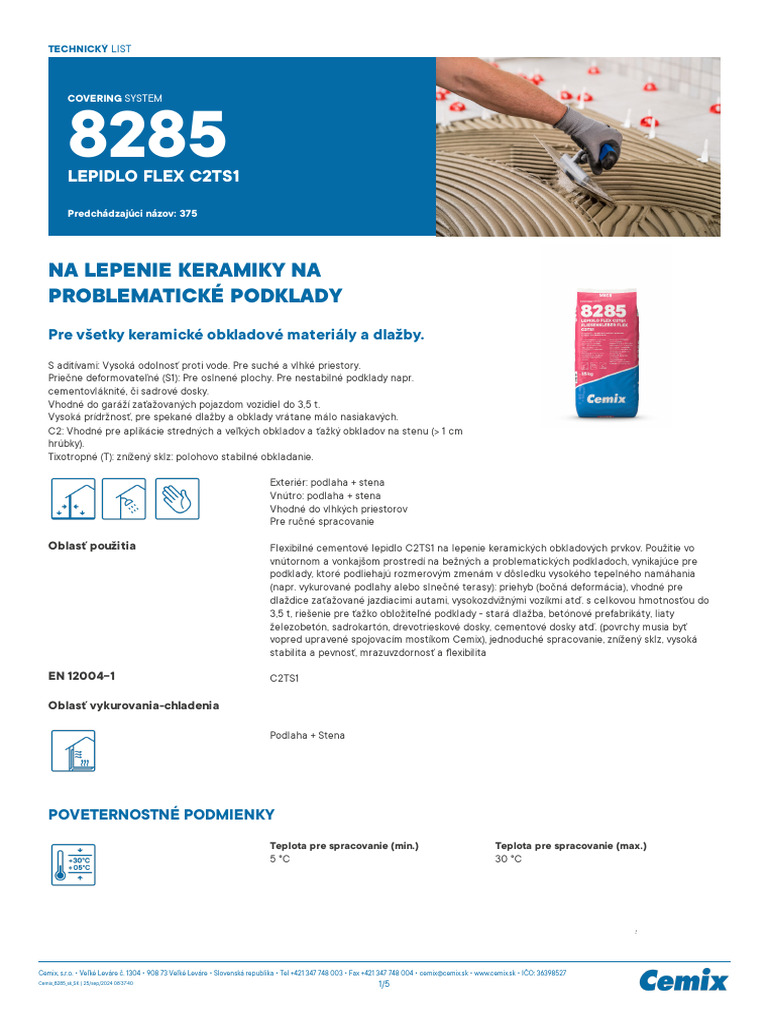 Cemix 8285 SK SK | PDF