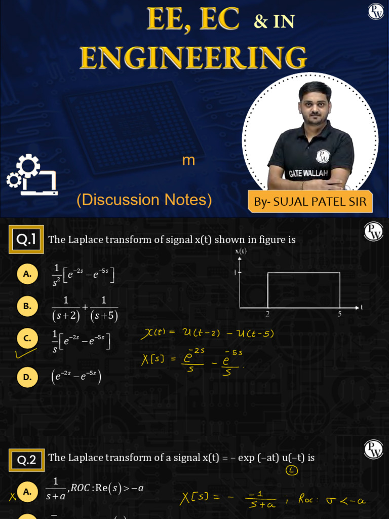 Laplace Transform - Practice Sheet 01 Discussion Notes | PDF ...