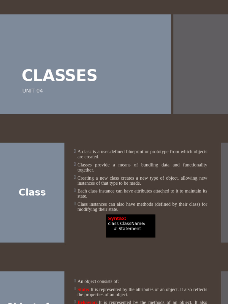 Unit 04 Classes Pdf Class Computer Programming Constructor 2961