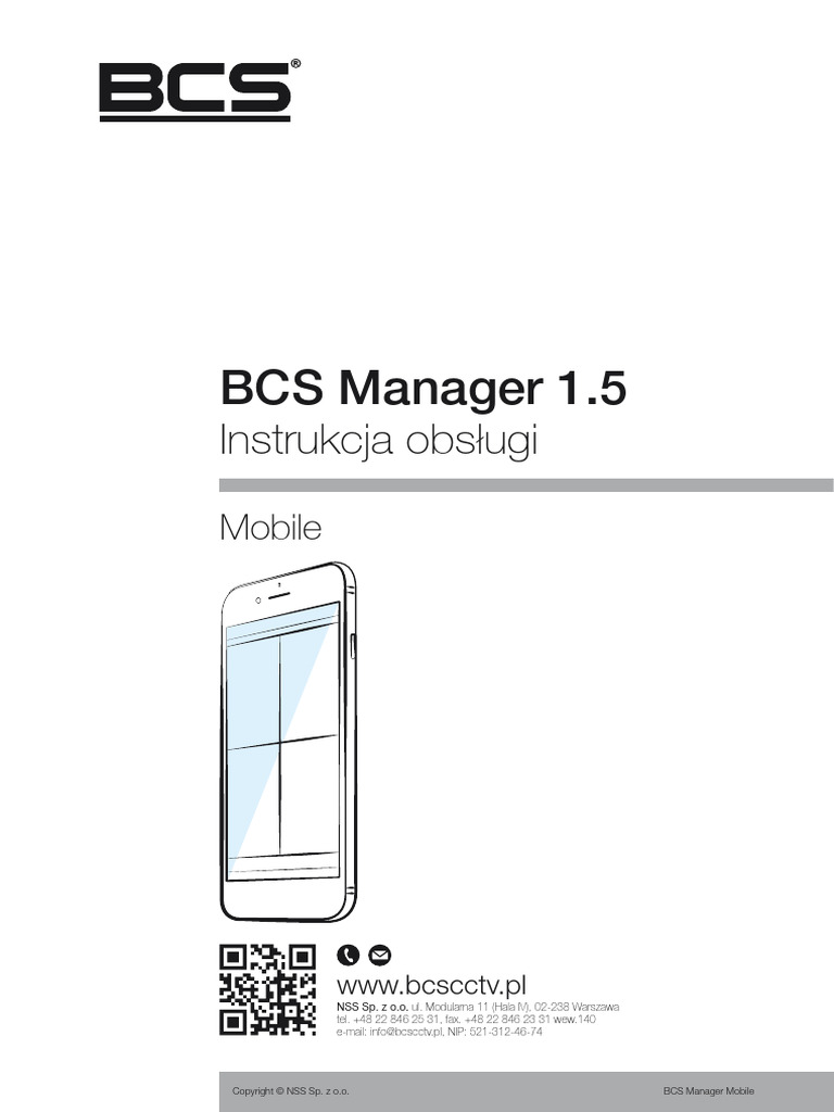 Instrukcja BCS Manager 1.5 - Mobile | PDF