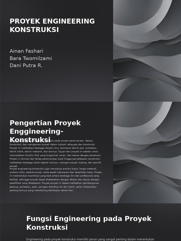 Proyek Engineering-Konstruksi: Panduan Lengkap | PDF