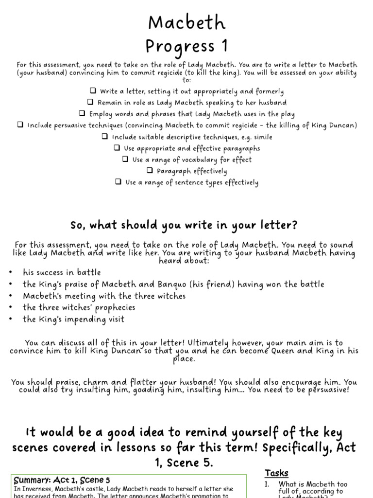 Lady Macbeth's Persuasive Letter | PDF | Macbeth
