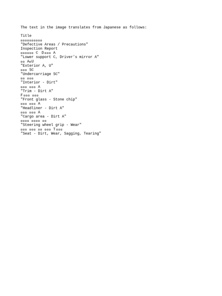 Japanese Translate - Insp - Report | PDF