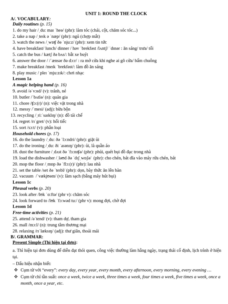 Đề Cương English 10 Bright-hs | PDF