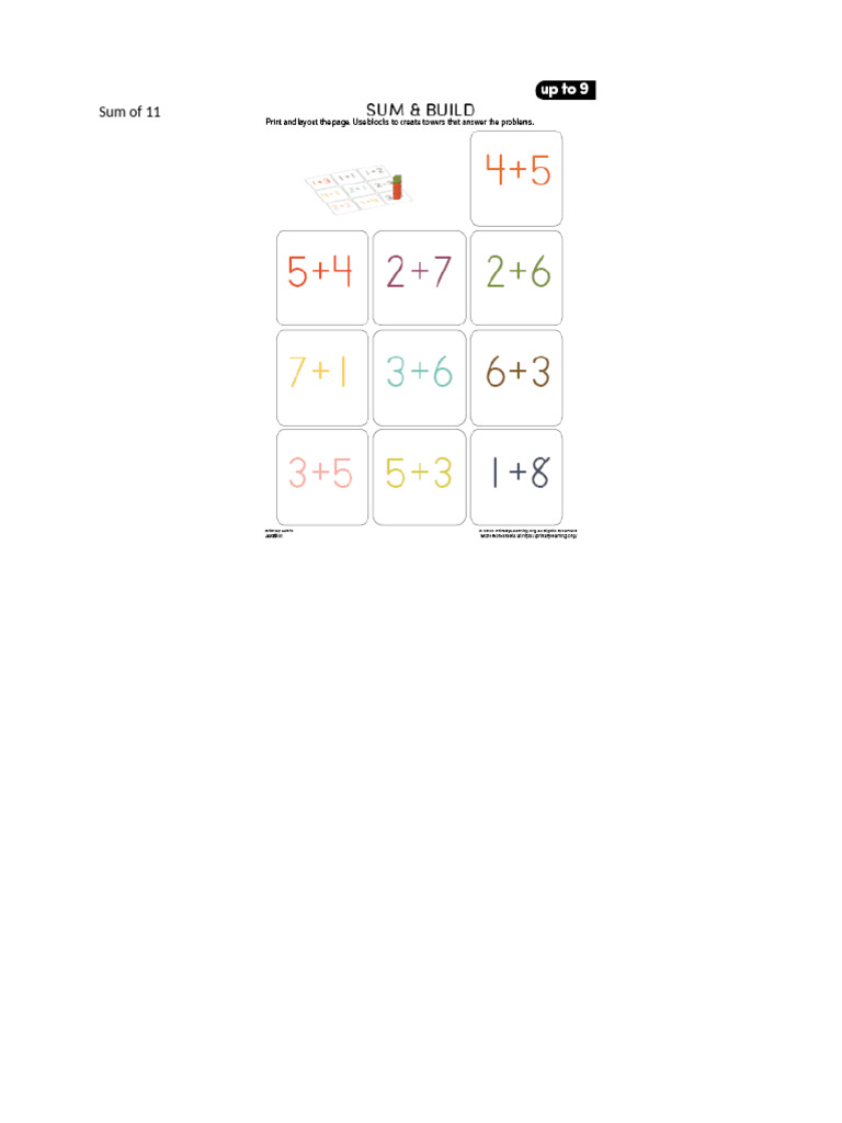 Sum of 11 | PDF