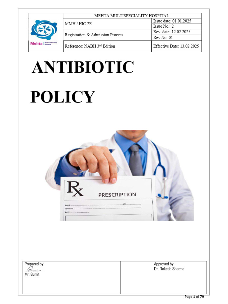 Antibiotic Policy | PDF | Antimicrobial Resistance | Infection