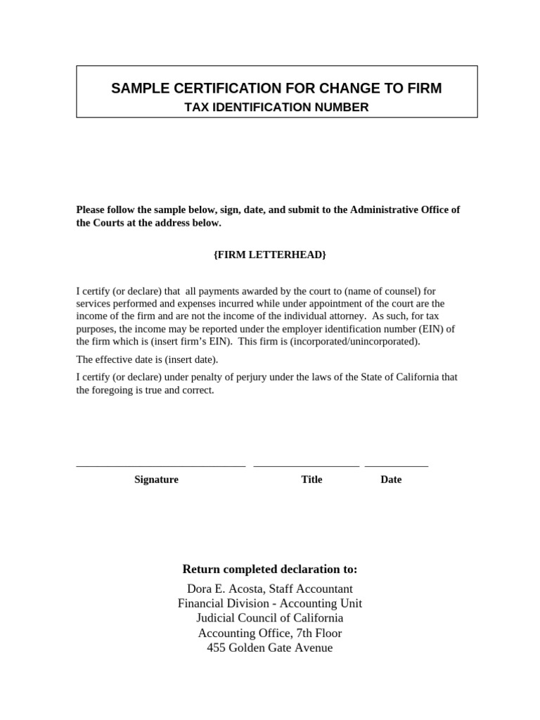 Ein Verification Letter 02 | PDF