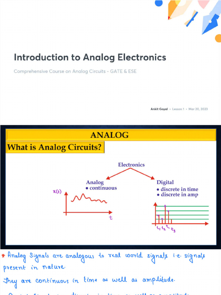 Introduction to Analog Electronics With Anno | PDF