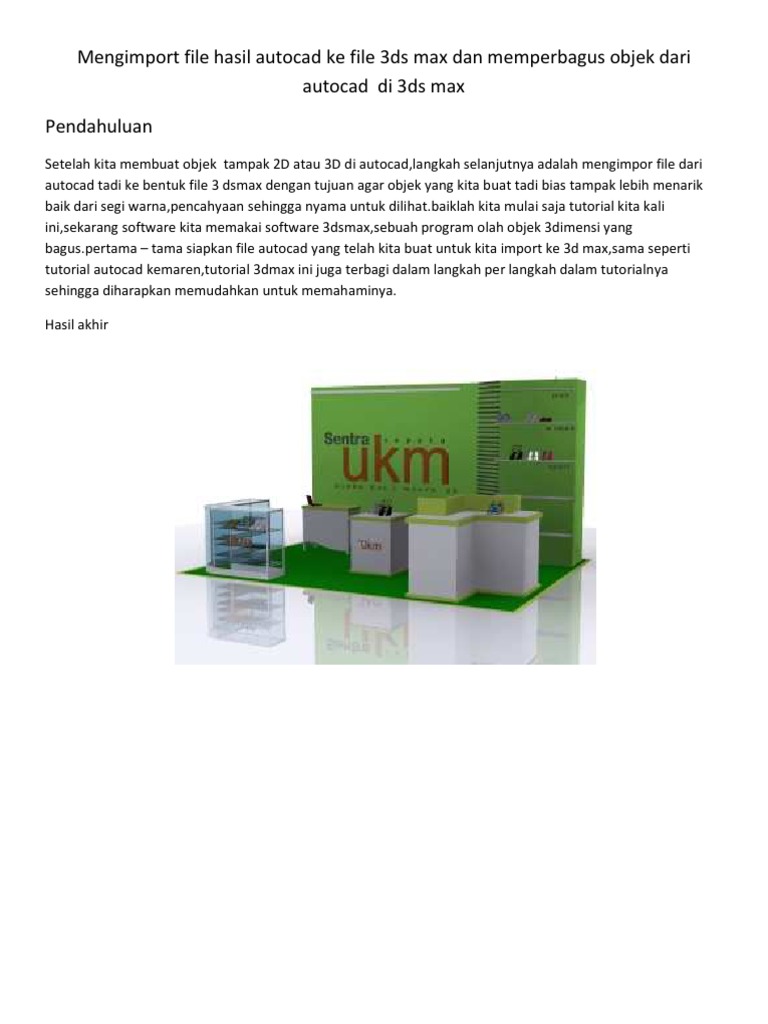 Mengimport File Hasil Autocad Ke File 3ds Max Dan Memperbagus Objek ...