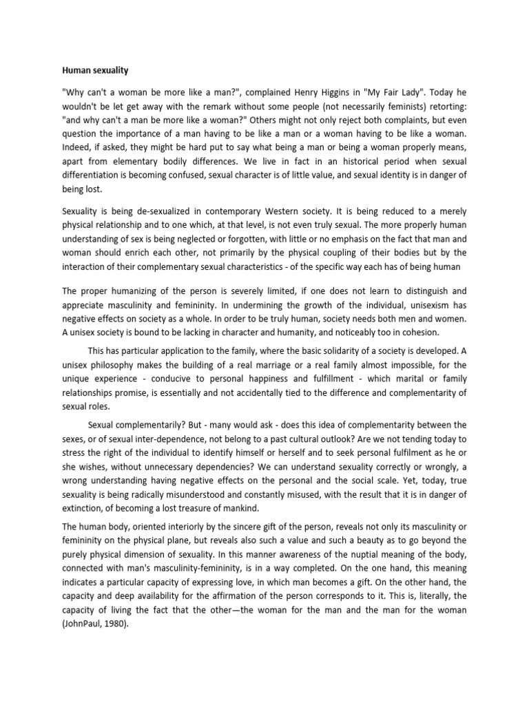human sexuality | PDF | Reproduction | Human Sexuality