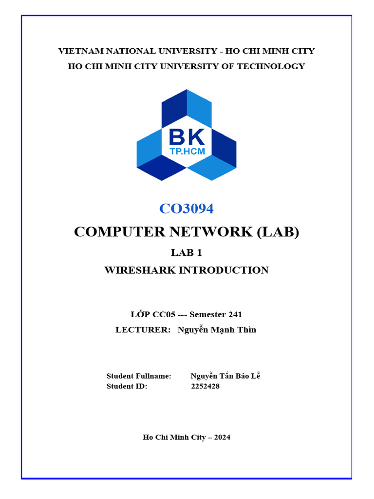 Wireshark Lab Report for Computer Networks | PDF | Internet | World ...