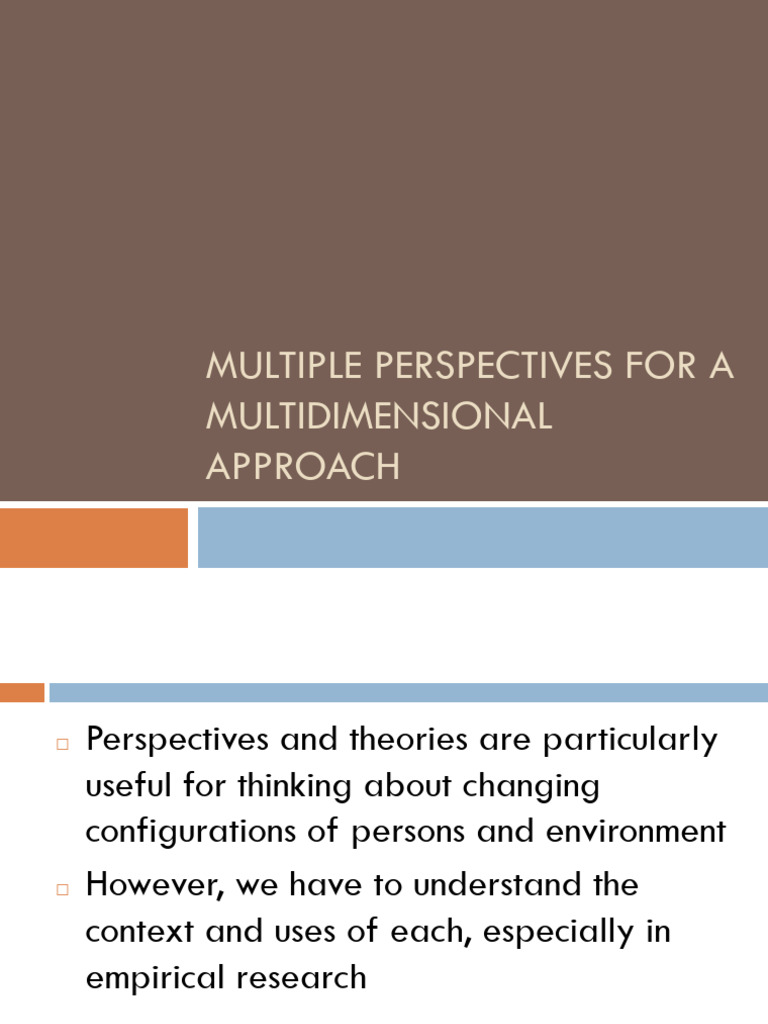 Multidimensional Approach in Social Work | PDF | Developmental ...