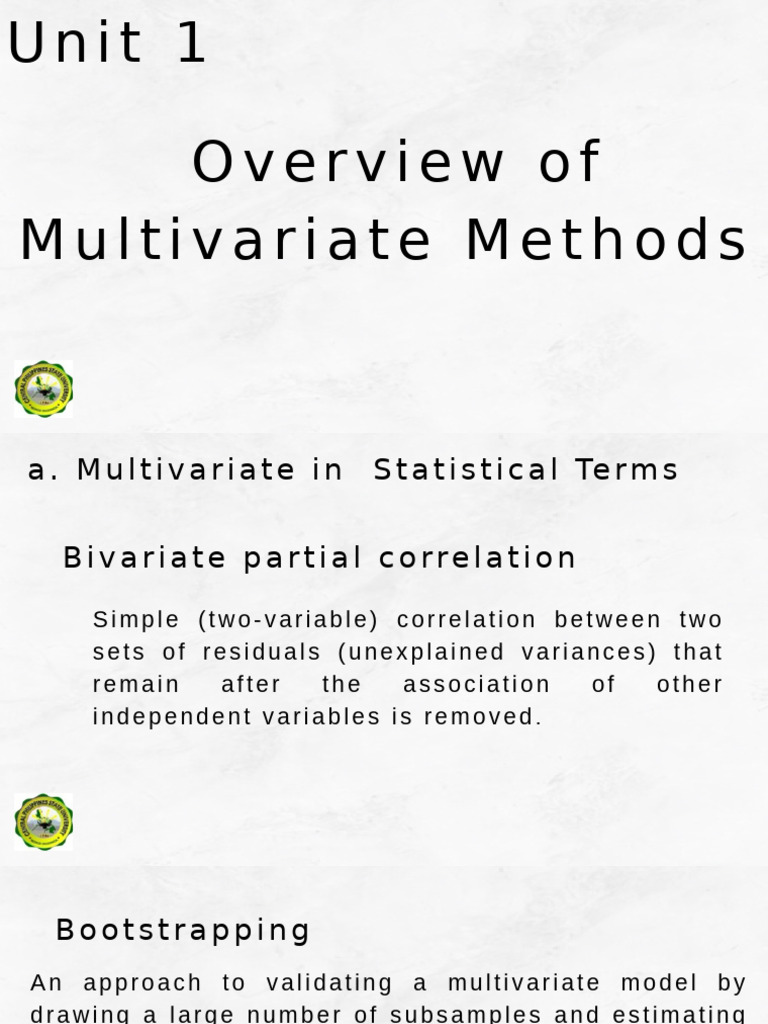Multivariate Analysis Basics | PDF | Level Of Measurement | Statistics