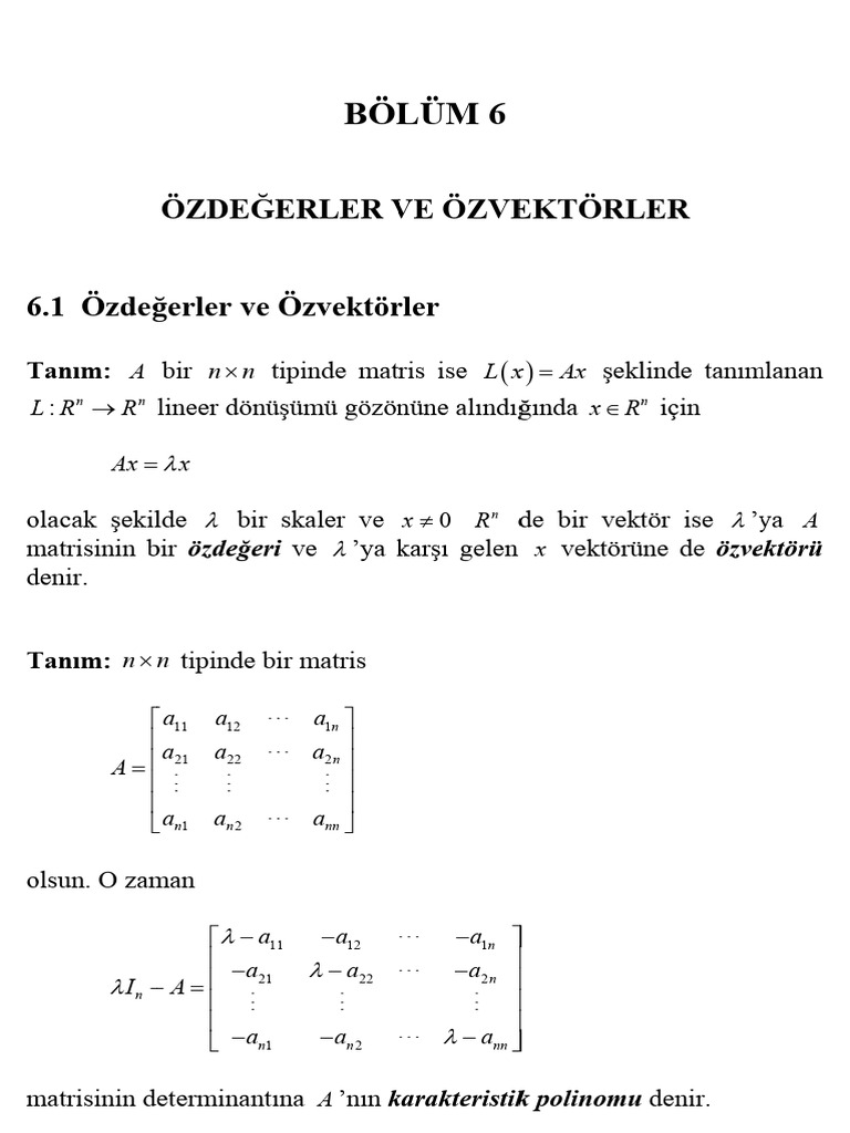 Lineer-Cebir-Ünite9 2 A | PDF