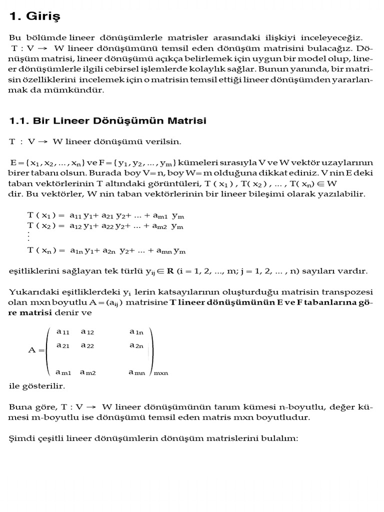 Lineer-Cebir-Ünite8 1 A | PDF