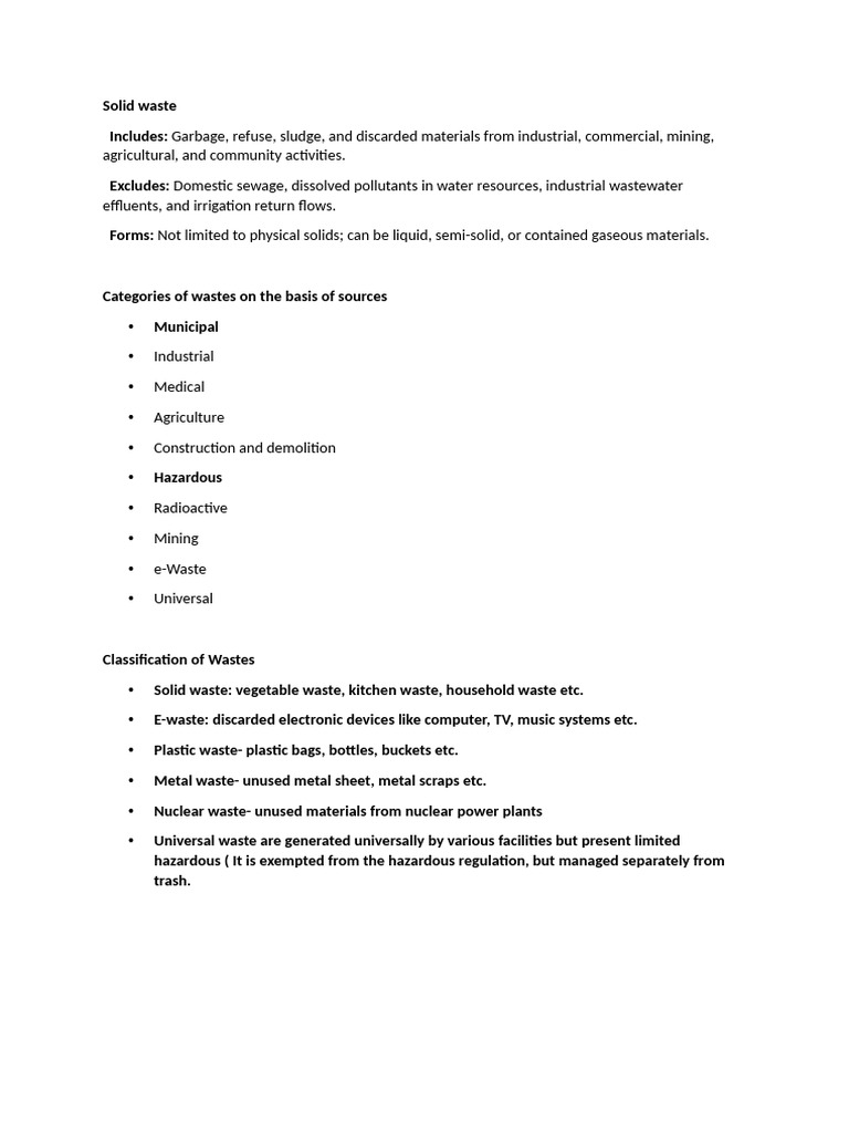 Solid waste word | PDF | Waste | Municipal Solid Waste