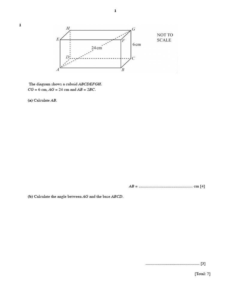 Solve simple trigonometrical problems in three dimensions Qp | PDF ...