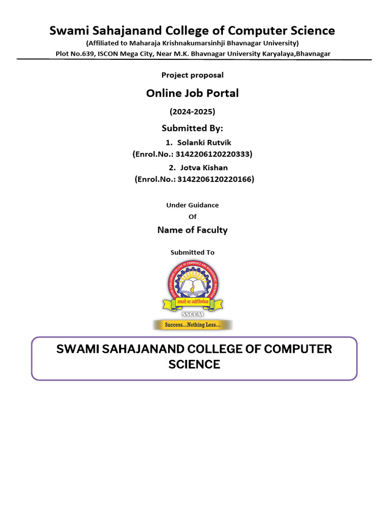 Project Proposal final BCA | PDF | Databases | Php