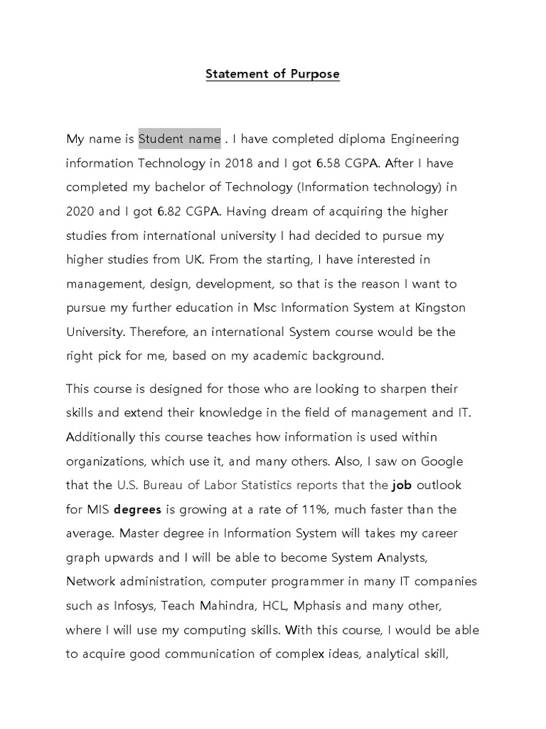 Kingston Uni MSC Information System | PDF