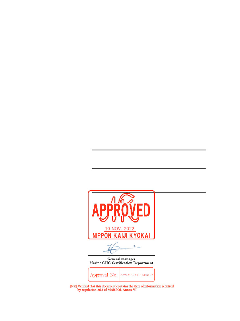 Pacific Rawan SEEMP Part III | PDF | Ships | Water Transport