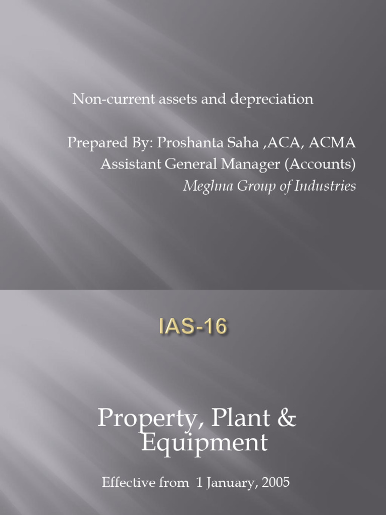 IAS 16 PPE | PDF | Depreciation | Fair Value
