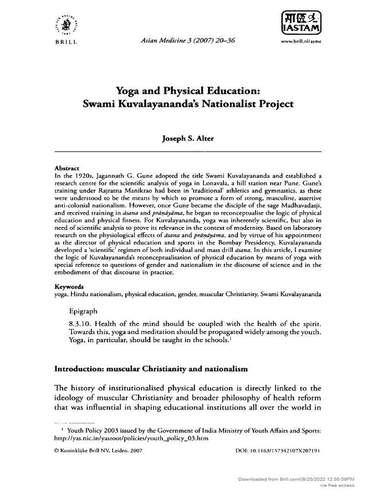 Yoga's Role in Nationalist Education | PDF | Yoga | Nationalism