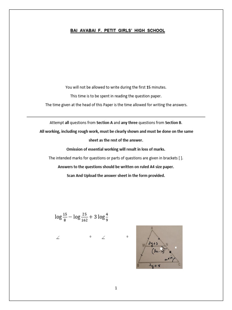 Std 9 - Mathematics - Final Term - 2021-22 | PDF | Circle | Area