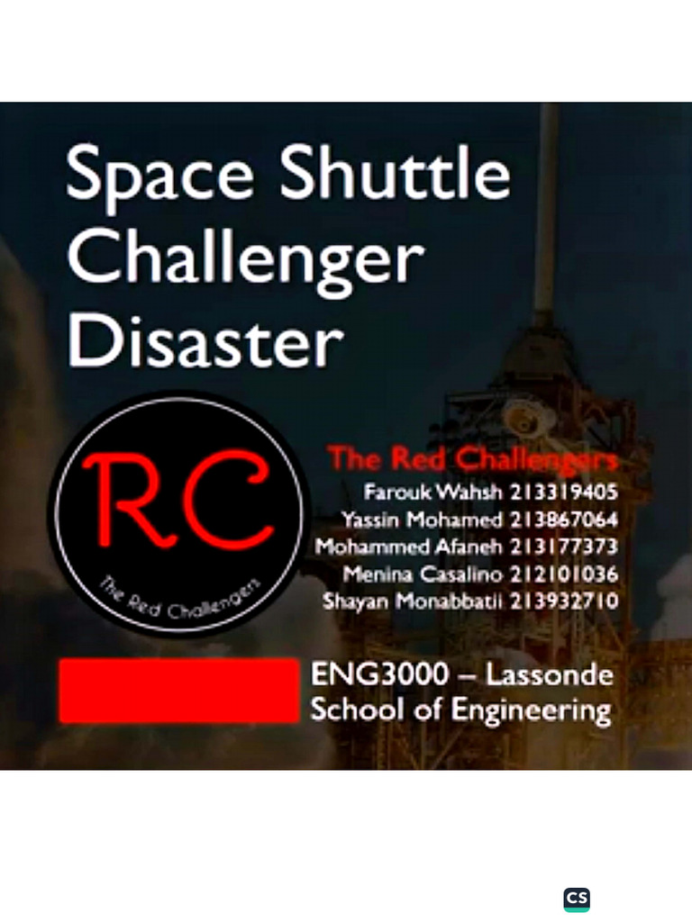 Space Challenger Case | PDF