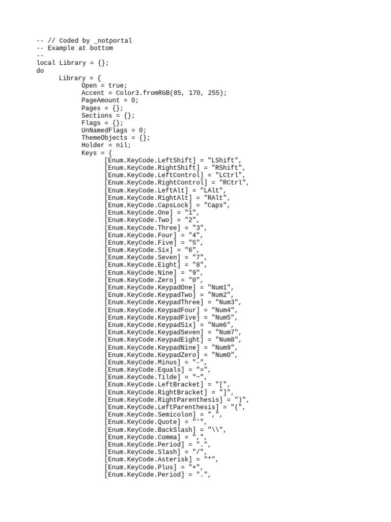 Roblox UI Library Script | PDF | Boolean Data Type | Software Engineering