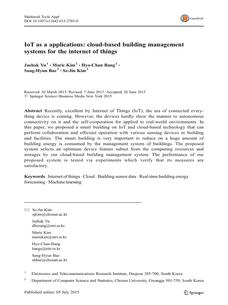 Cloud-Based Building Management | PDF | Internet Of Things | Building Automation