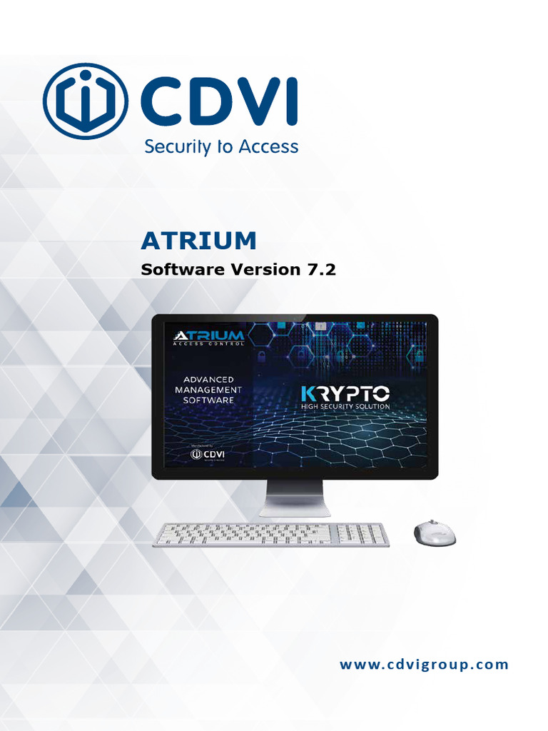 CDVI - Manual - ATRIUM Software - V7 | PDF | Microsoft Windows | Access Control