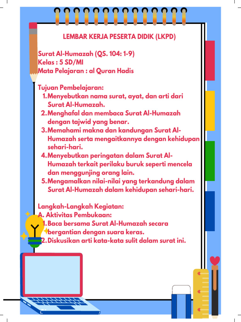LKPD Al Quran Hadis | PDF