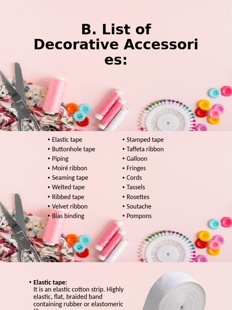 Decorative Garment Accessories List | PDF