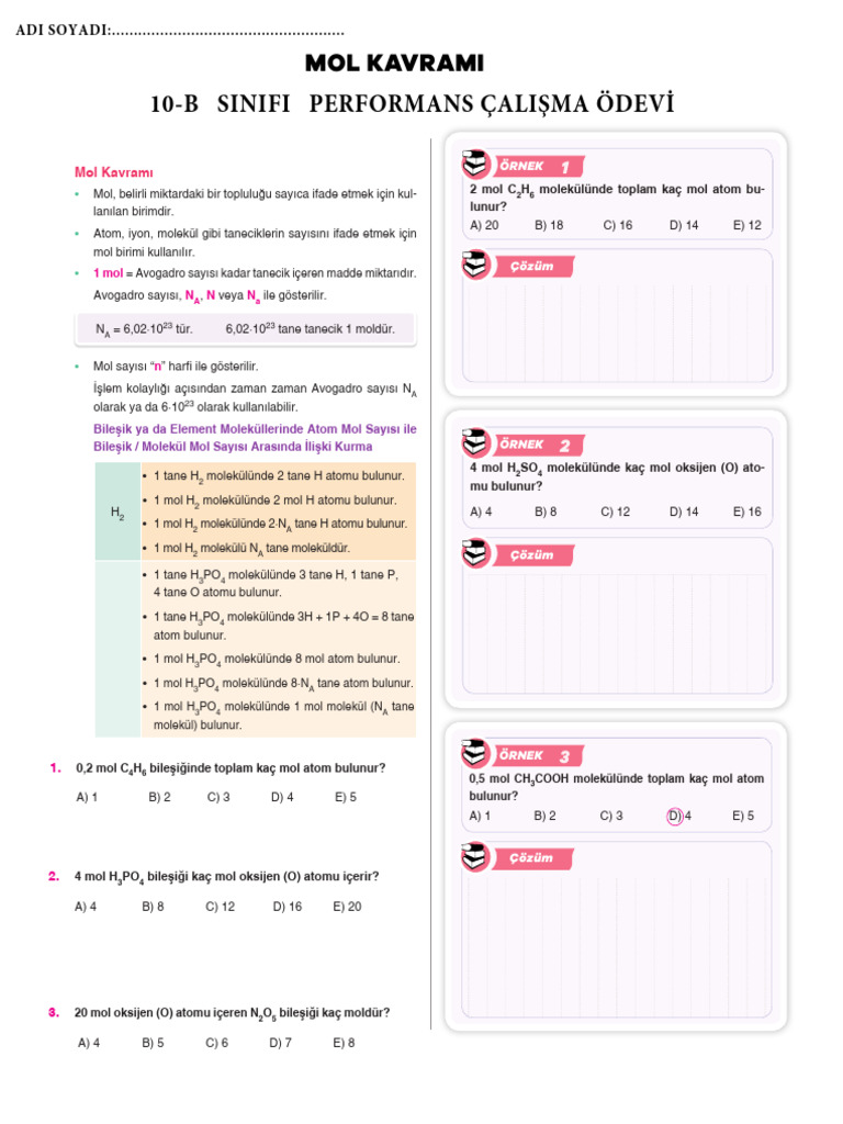10.siniflar Perf - Ödevi̇ | PDF