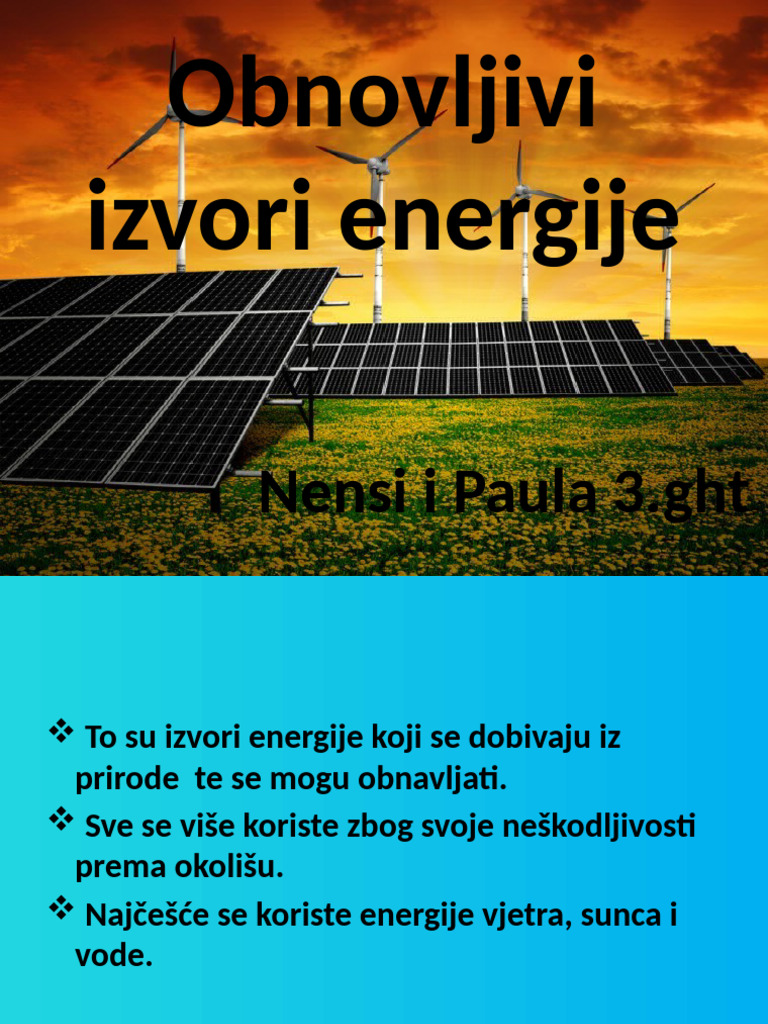 Obnovljivi Izvori Energije | PDF