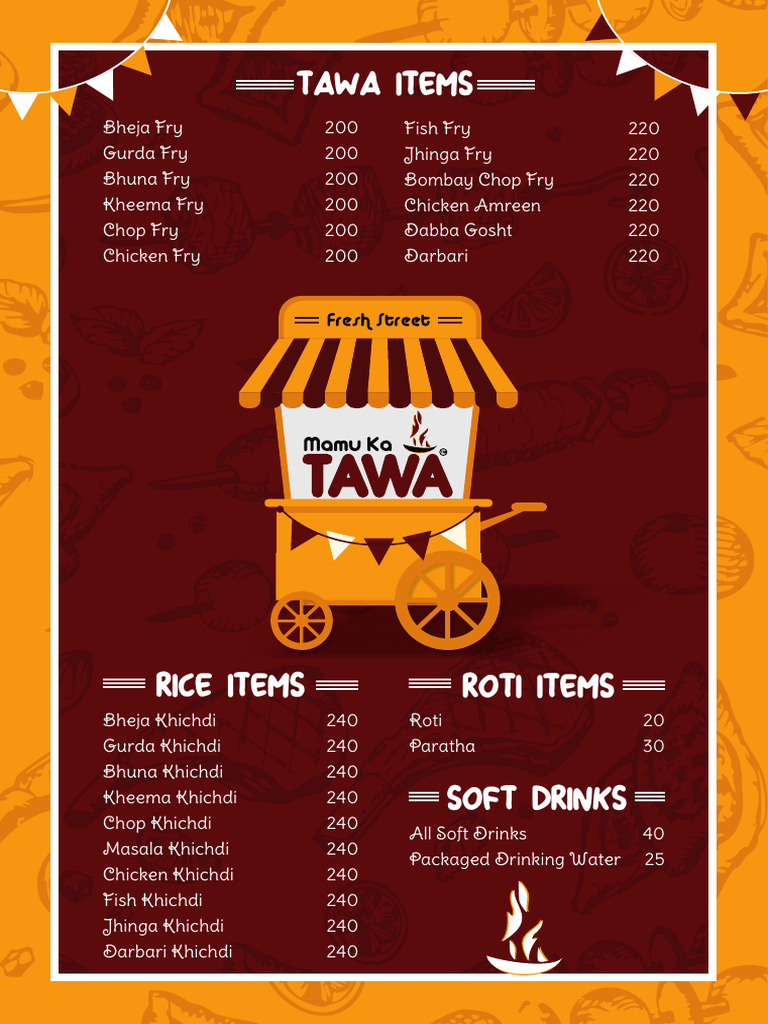 Tawa Fry and Rice Menu Items | PDF