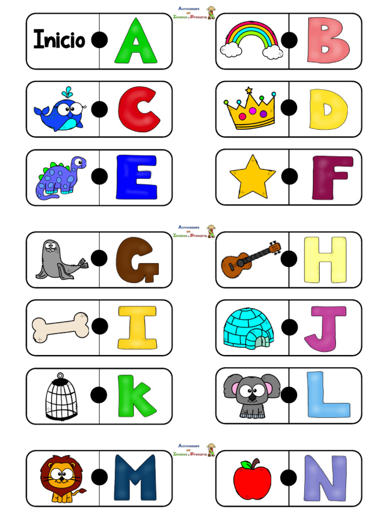 Domino Del Abecedario | PDF