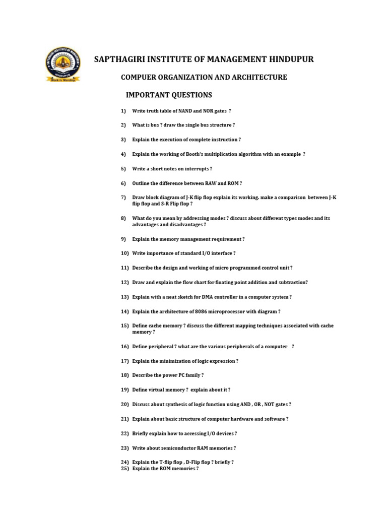 Co Imp Qs 2024 | PDF