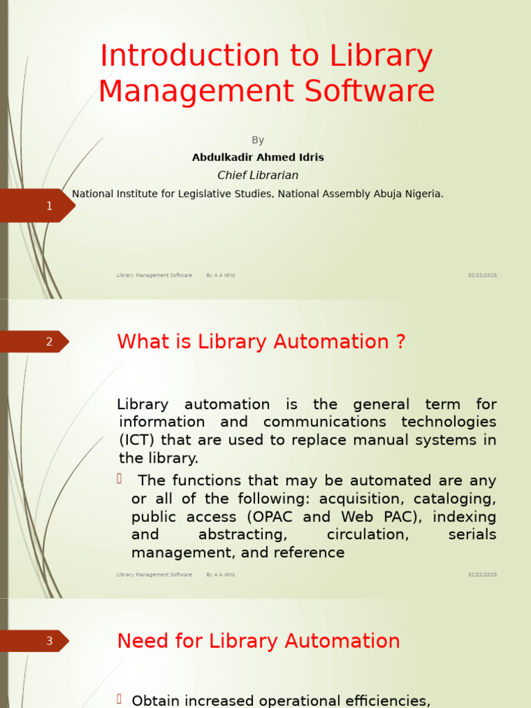 Introduction To Library Management Software | PDF | Libraries | Computing