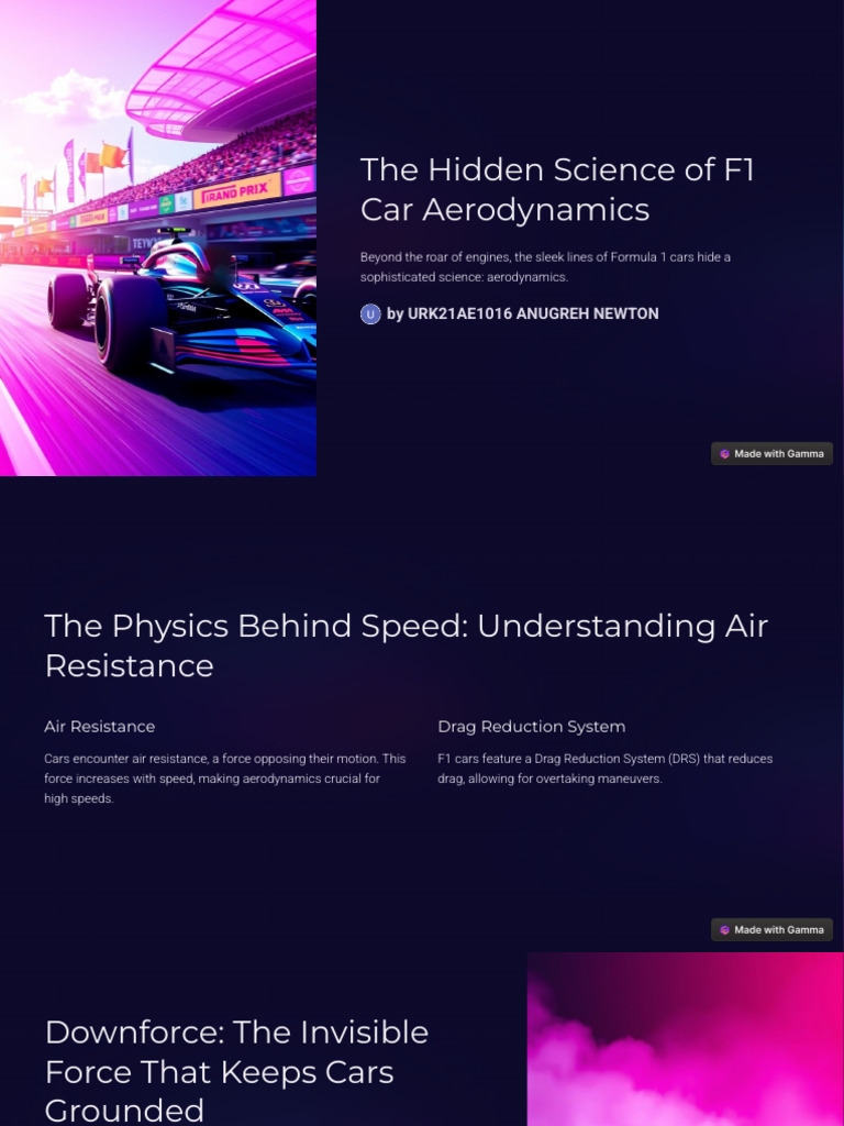 The Hidden Science of F1 Car Aerodynamics | PDF | Aerodynamics | Drag ...
