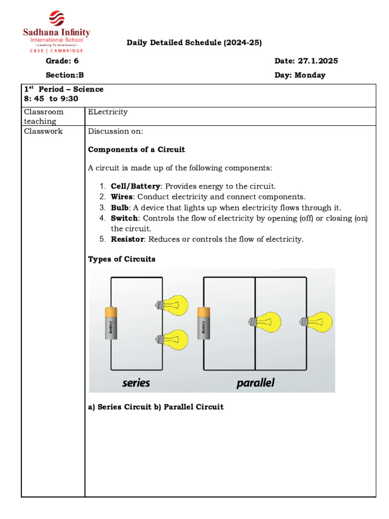 Unit 9 _ Electricity | PDF | Series And Parallel Circuits ...