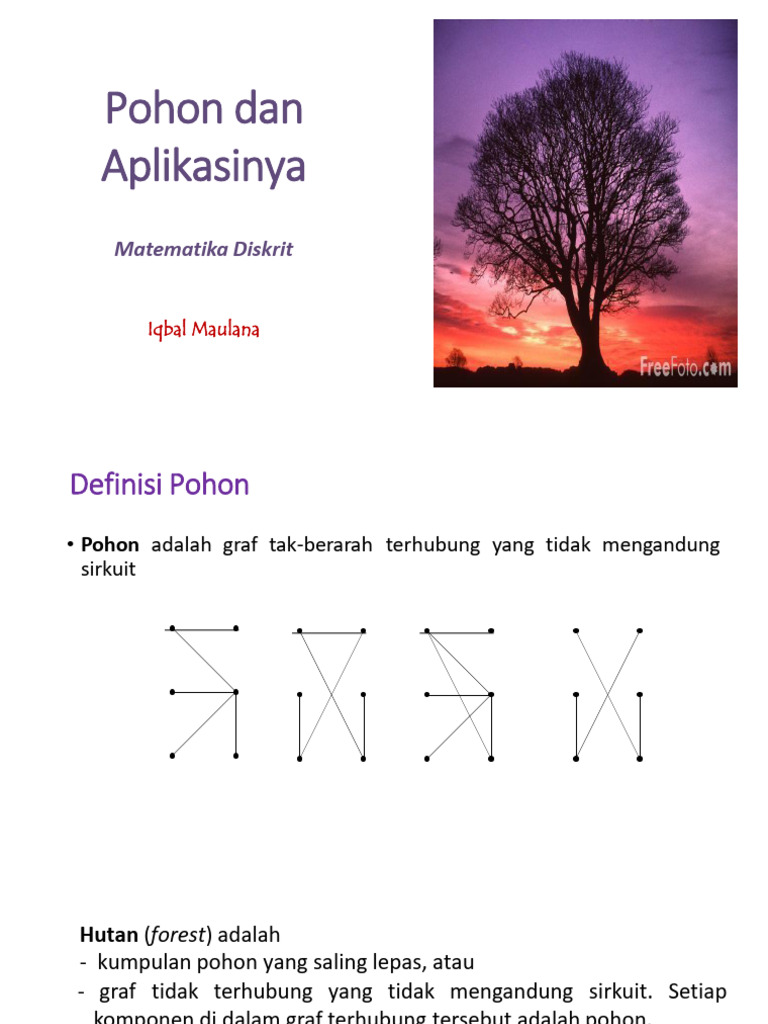 Definisi dan Aplikasi Pohon dalam Matematika | PDF